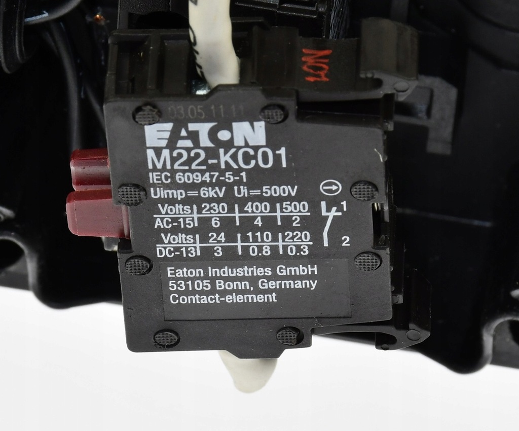 M22-KC01 EATON Wyłącznik awaryjny z osłoną NCx2 NO - 12283749858 - oficjalne archiwum Allegro