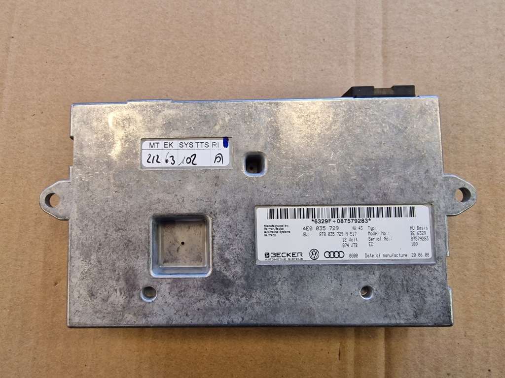 A4 B8 STEROWNIK MODUŁ MMI 4E0035729 A5 8T A6 C6 A8 - 12614714125 - oficjalne archiwum Allegro