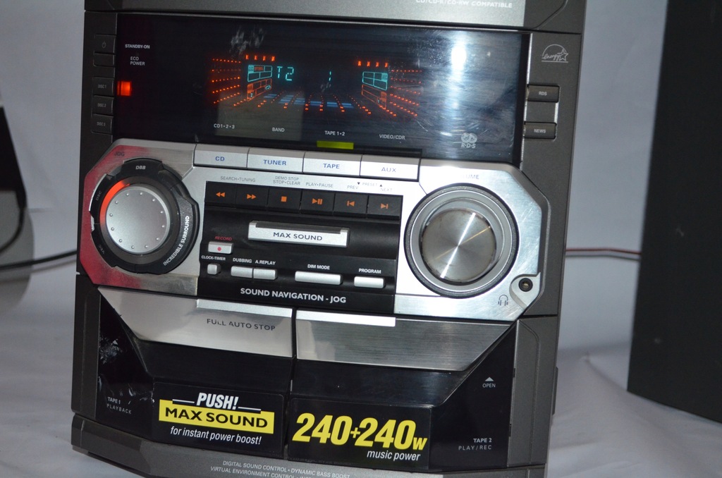 Wieża PHILIPS FW-C399 HIFI SYSTEM 3CD POTĘGA BAS - 12306304194 ...