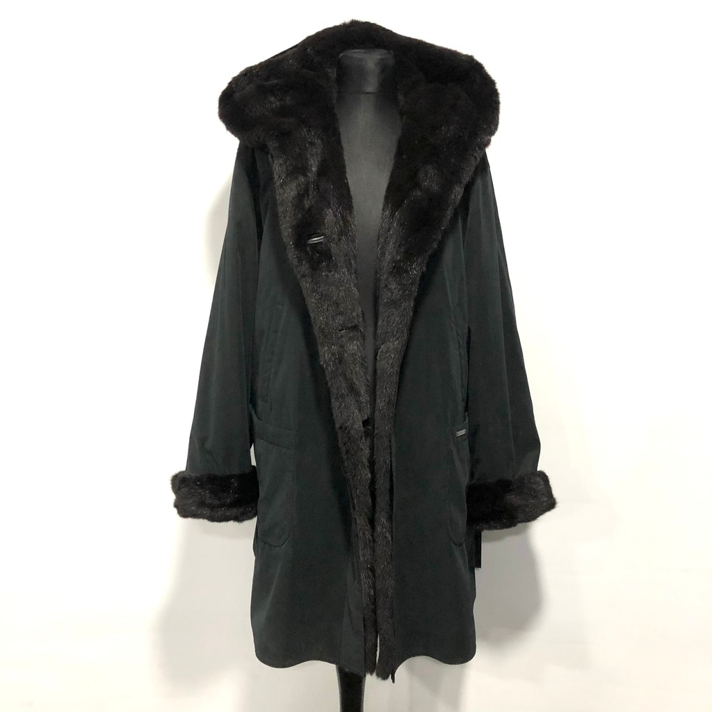 JOBIS Kurtka Futerko Naturalne Kaptur 2 w 1 L / XL - 12716760971 ...