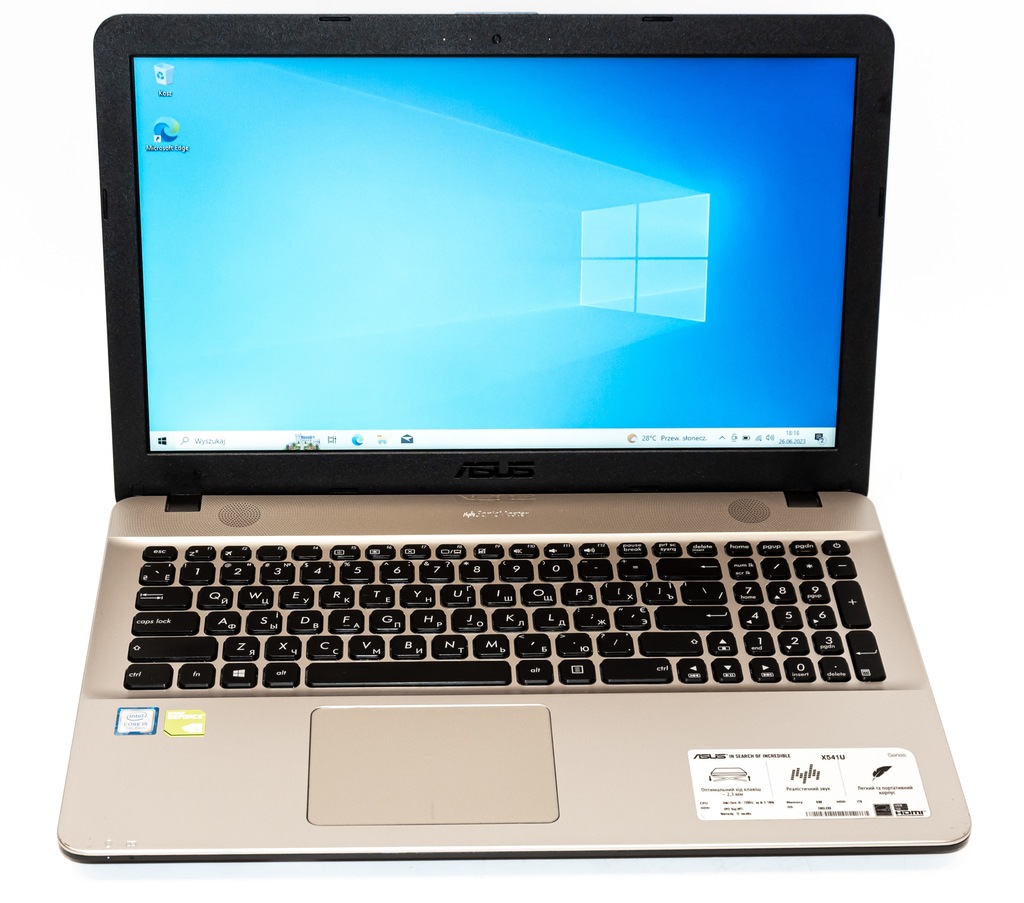 Asus X541UJ i5-7200U 15.6 8GB 240GB SSD GF920M W10 - 13916590789 ...