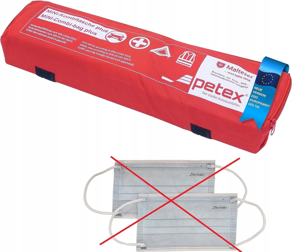 PETEX zestaw ratunkowy kamizelka apteczka trójkąt - 15215949120 - oficjalne archiwum Allegro