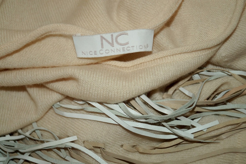 NICE CONNECTION 70% wełna 30% kaszmir sewterek ecru NOWY 36 38 - 14451216645 - oficjalne ...