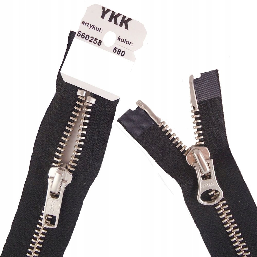 YKK zamek metalowy dwusuwakowy góra dół 95cm - 9647091946 - oficjalne archiwum Allegro