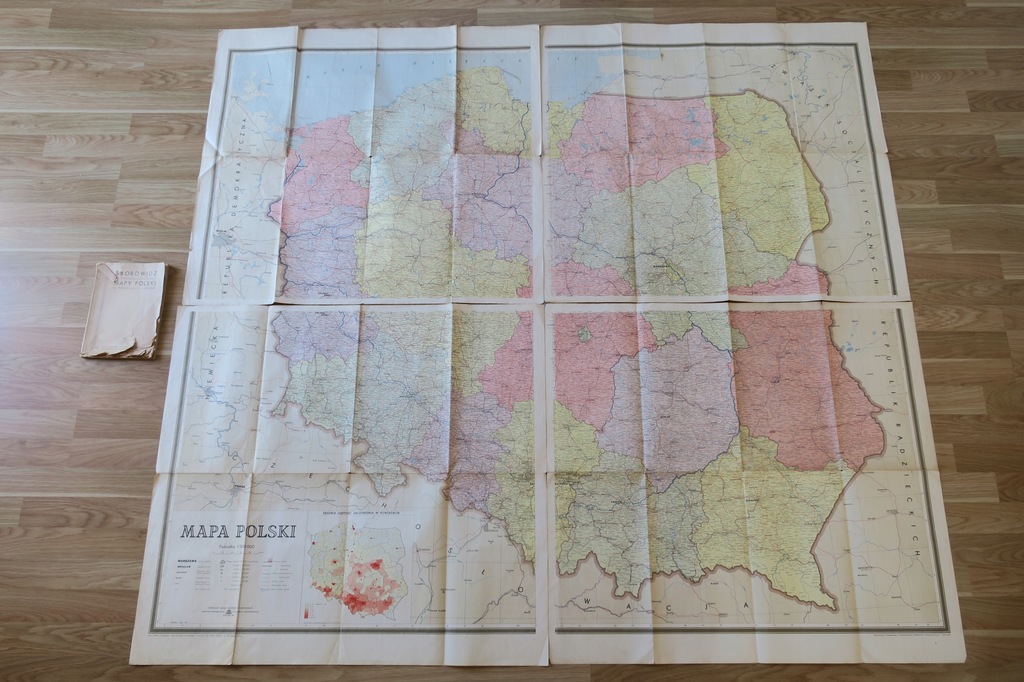 Mapa Polski 1 : 500 000, 1956 r. - 11973107413 - oficjalne archiwum Allegro