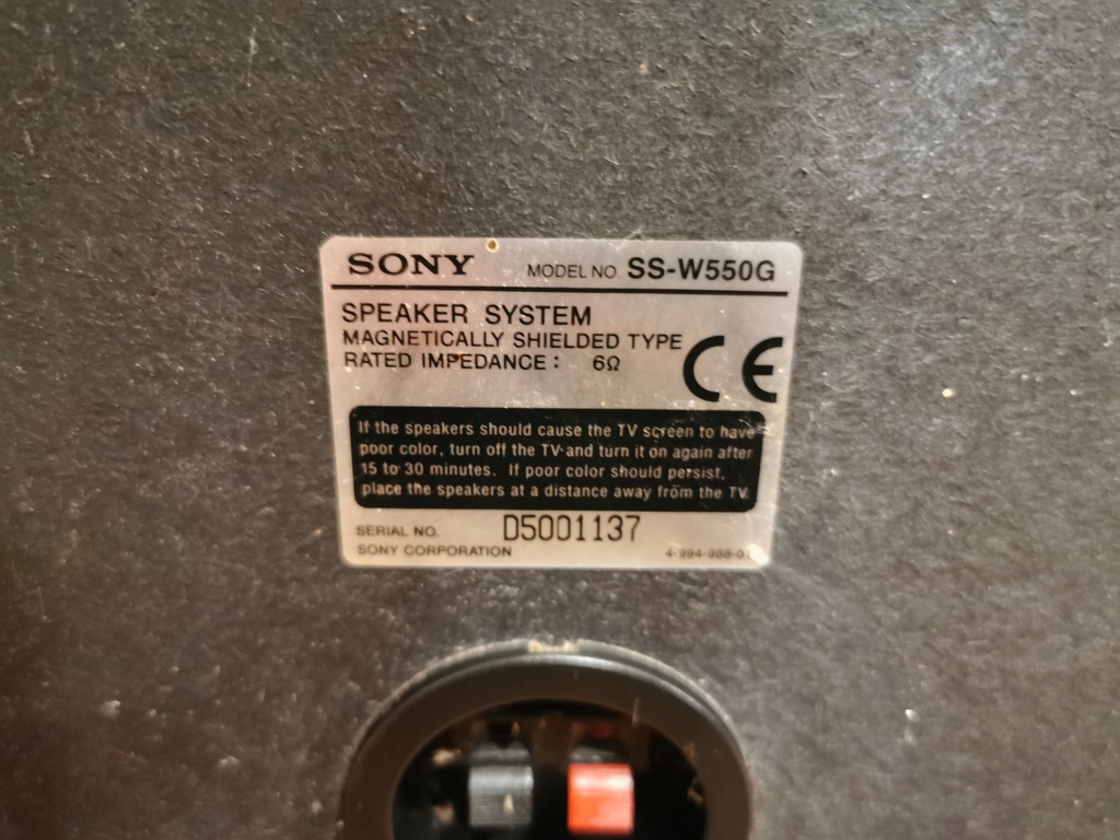 Japońskie Kolumny SONY SS-W550G #120 Watt# - 8790431538 - oficjalne archiwum Allegro