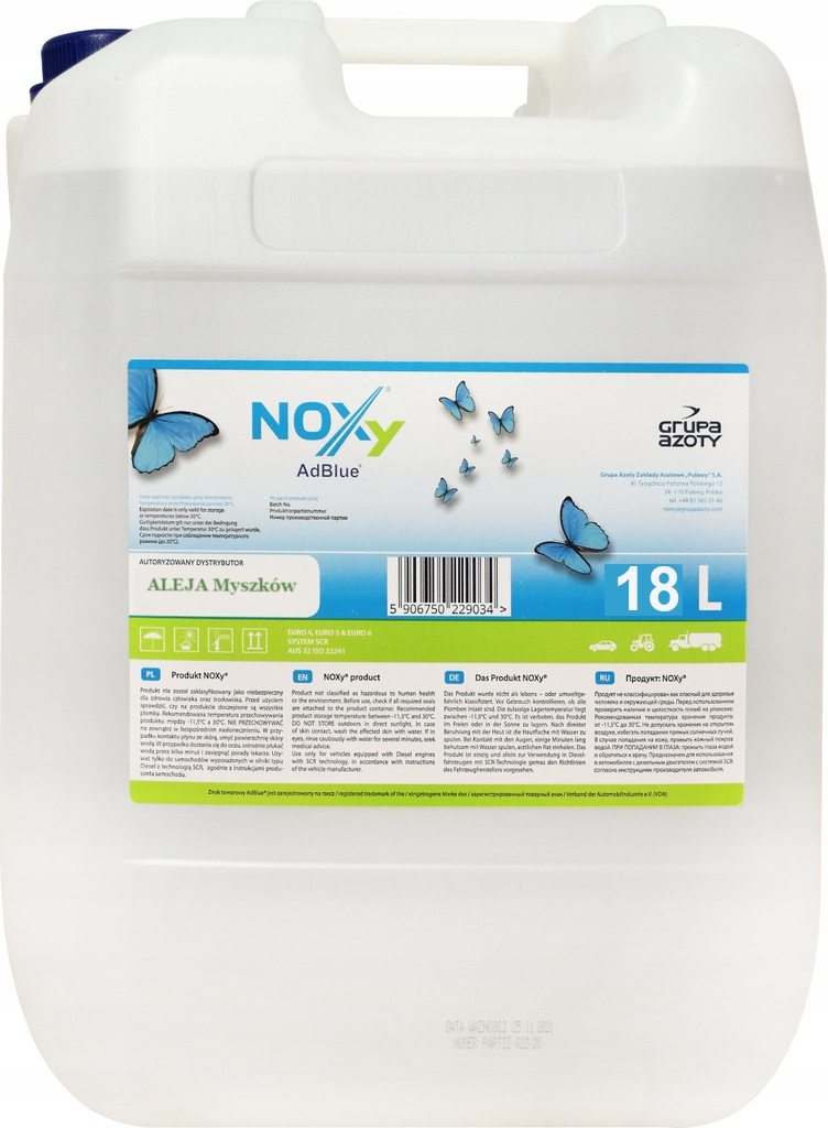 Ad Blue ADBLUE NOXy DPF płyn kataliczny 18L 20KG - 11970451862 ...