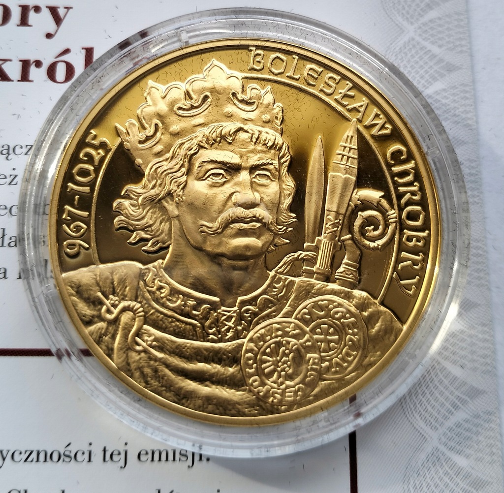MEDAL- BOLESŁAW CHROBRY - WIELCY POLACY CERTYFIKAT - 12690317829 ...