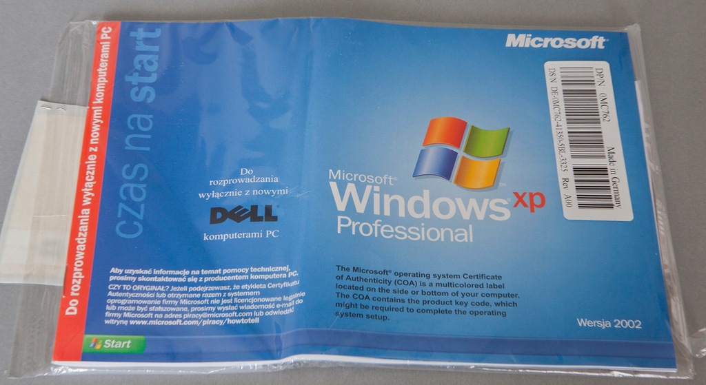 Nowy Windows XP Professional wersja 2002 - 14758004555 - oficjalne ...