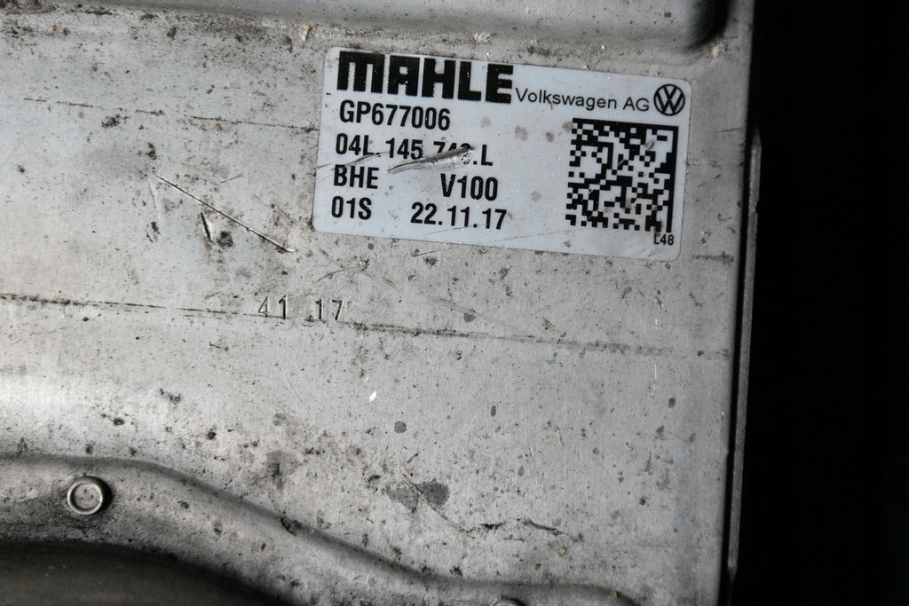 VW T6 TRANSPORTER 2.0 TDI INTERCOOLER 04L145749L - 12018270611 ...