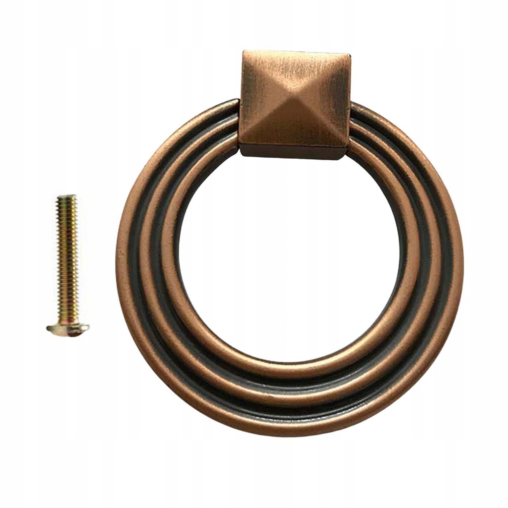 Cabinet Ring Pull Drawer Knob Ring Door Cabinet Handle W/ Screw Red Bronze - 14901706829 ...