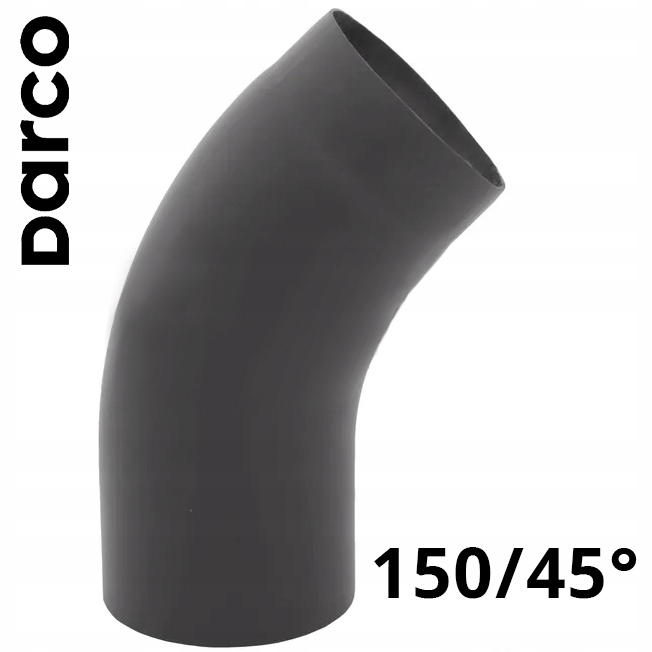 Kolano gięte DARCO 45°|150 mm - szare - 12171055175 - oficjalne archiwum Allegro