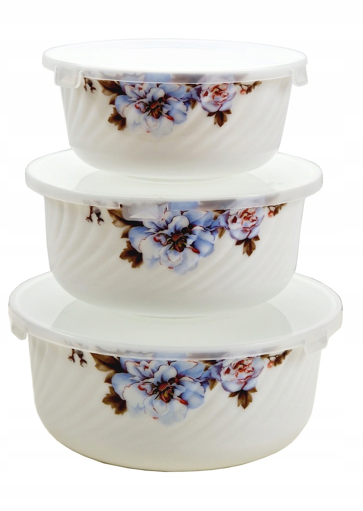 MISKI KUCHENNE Z POKRYWKAMI ZESTAW SZKLANYCH MISEK - 14048401896 ...