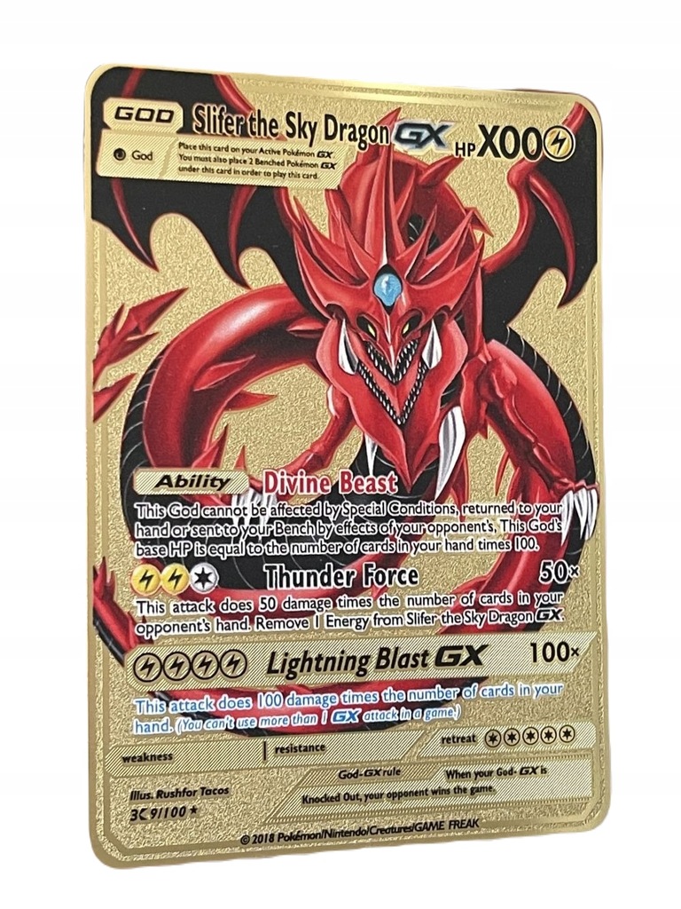 Złota METALOWA karta pokemon - DRAGON X00 HP - 13382280648 - oficjalne ...
