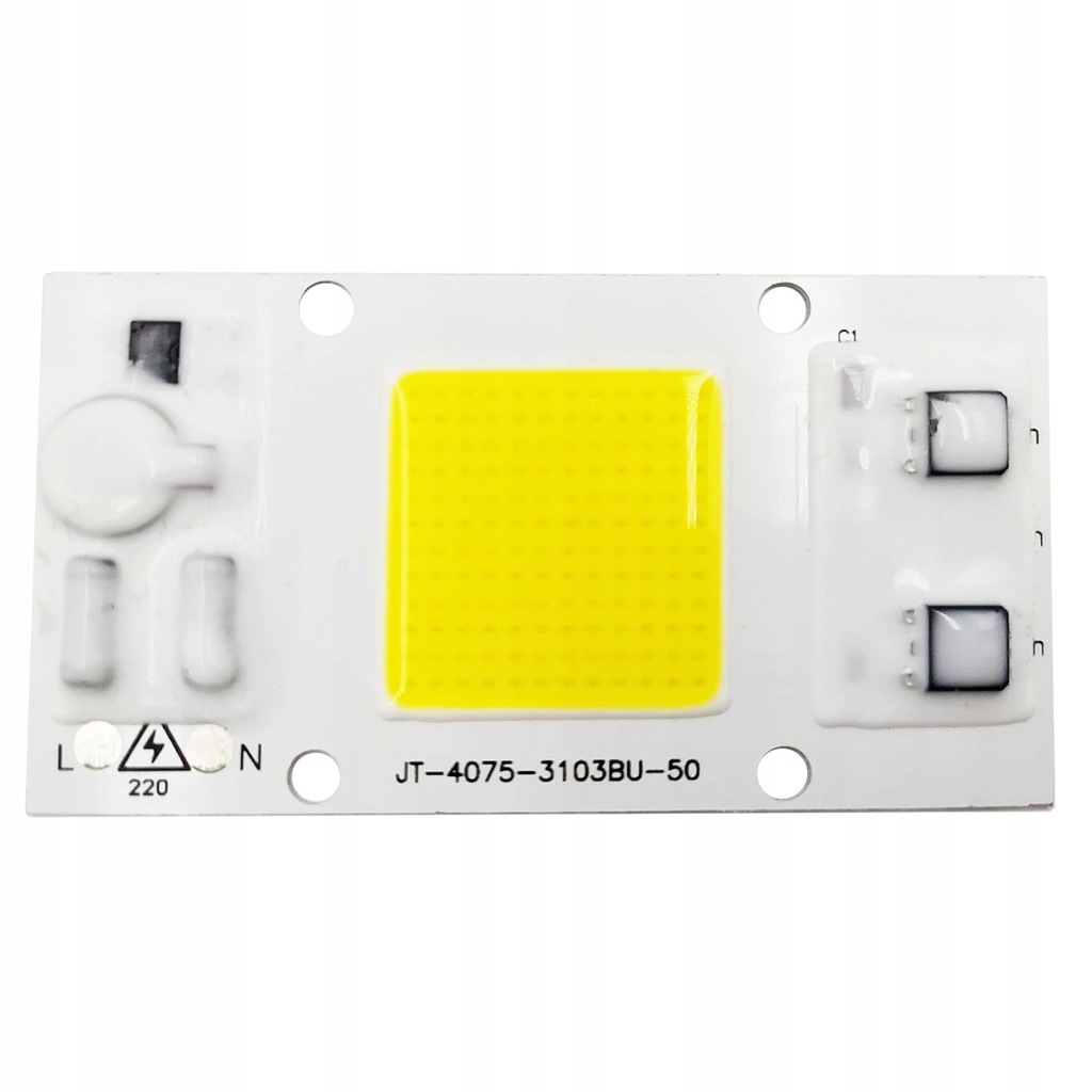 Dioda LED MODUŁ COB 50W ZIMNY biały 230V 4700 lm - 13854413493 - oficjalne archiwum Allegro