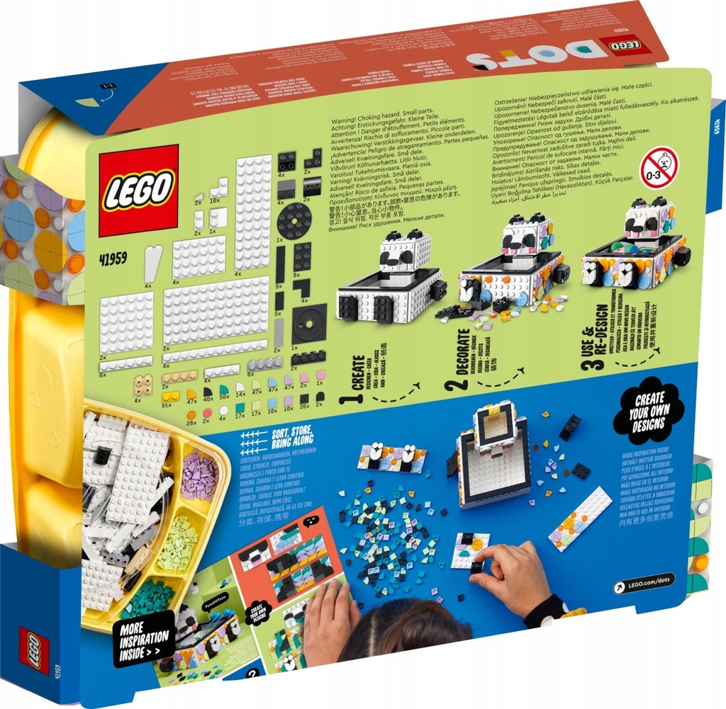 Купить LEGO DOTS 41959 Контейнер с милой пандой: отзывы, фото и ...