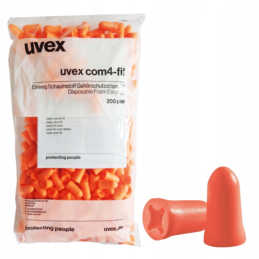 Zatyczki do uszu uvex Com4-fit 200 par worek - 12757681248 - oficjalne archiwum Allegro
