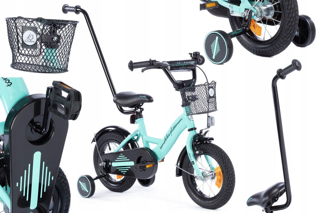 ROWER 12 cali rowerek Tomabike prowadnik 2-4 lat - 13345232506 ...