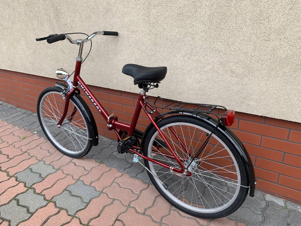 Rower Miejski Uniwersal 24' Składak Bordowy - 8325182453 - oficjalne ...