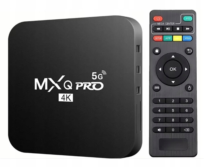 MXQ-PRO ANDROID TV SMART BOX ODTWARZACZ MULTIMEDIALNY 4K WIFI USB HDMI ...