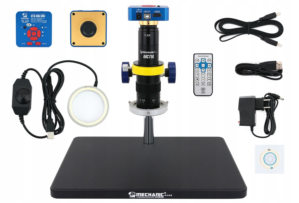 MIKROSKOP CYFROWY MC75L-B3 280x KAMERA 2.7K 48MP - 12520482886 ...