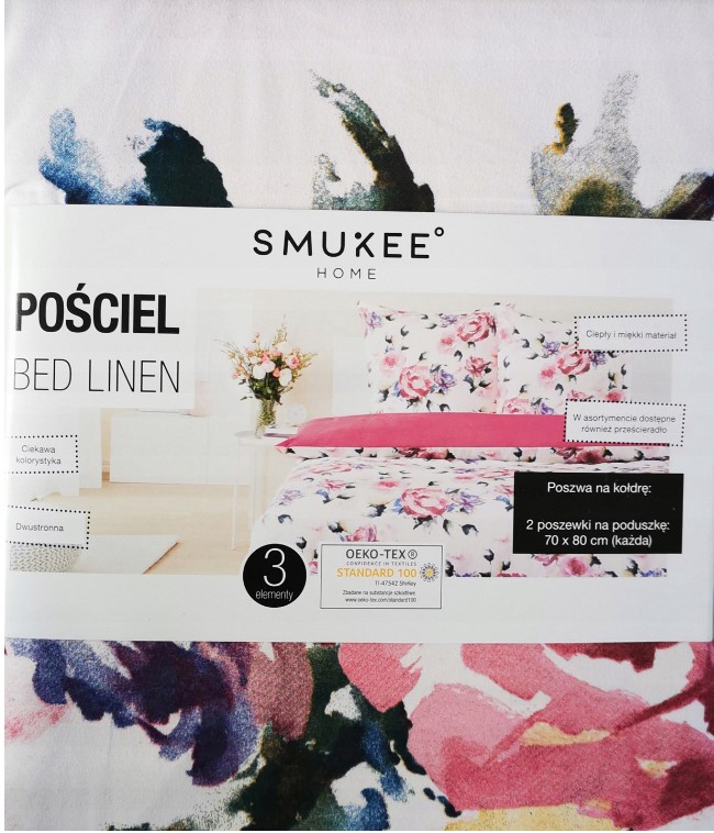 Komplet pościeli Smukee 220cm x 200 3 elementy - 12732807341 ...
