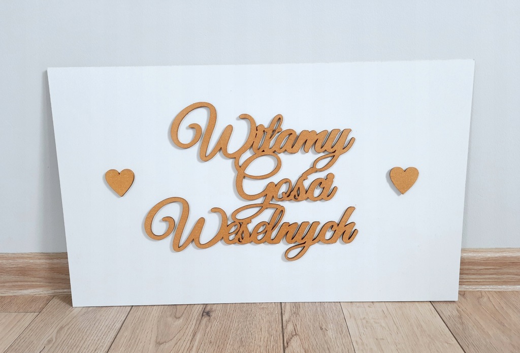 Tablica powitalna tablica Witamy Gości Weselnych - 12650360997 ...