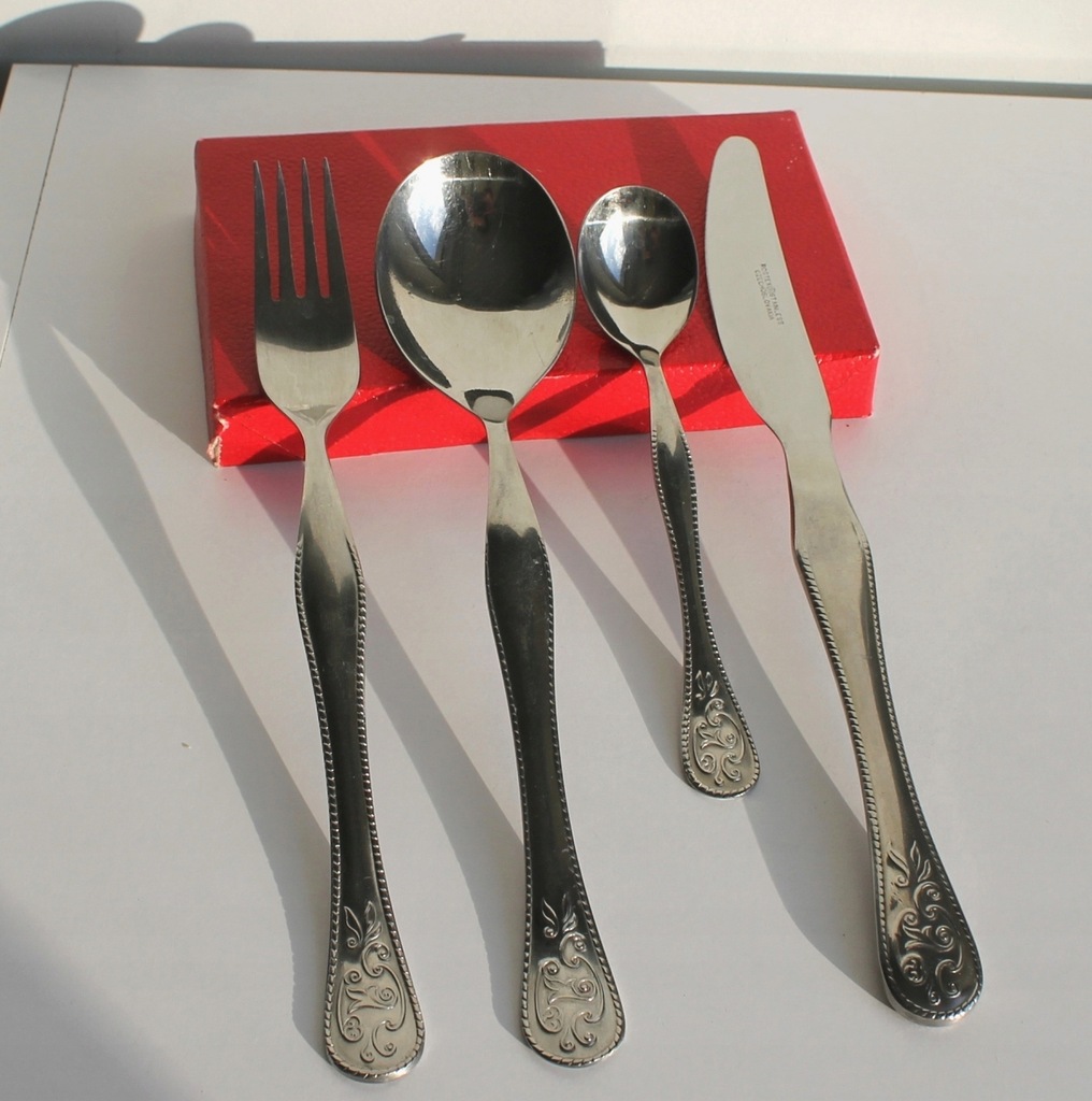 ROSTEX STAINLESS STAL 18/8 KOMPLET 6 OSÓB, BAROK - 12953517388 ...