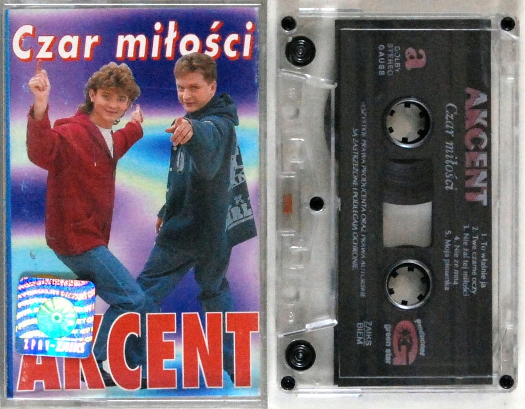 Akcent - Czar Miłości (Green Star) (kaseta) BDB - 14861351207 ...