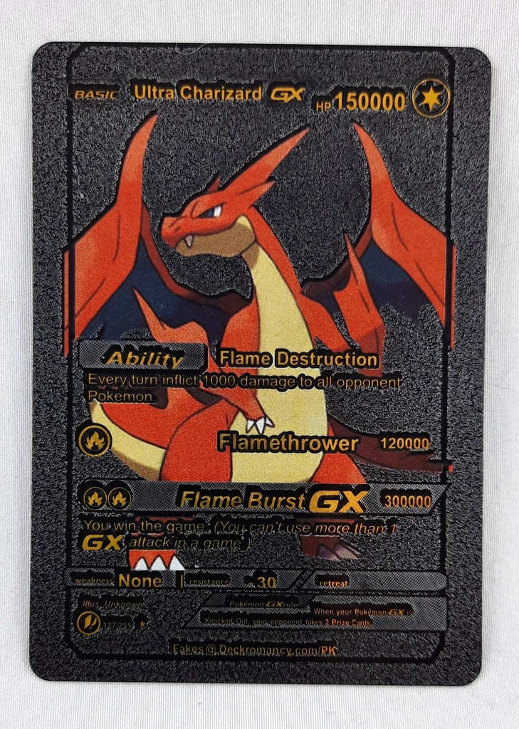 CZARNA Karta Pokemon CHARIZARD WYSOKIE HP* - 13276008664 - oficjalne archiwum Allegro