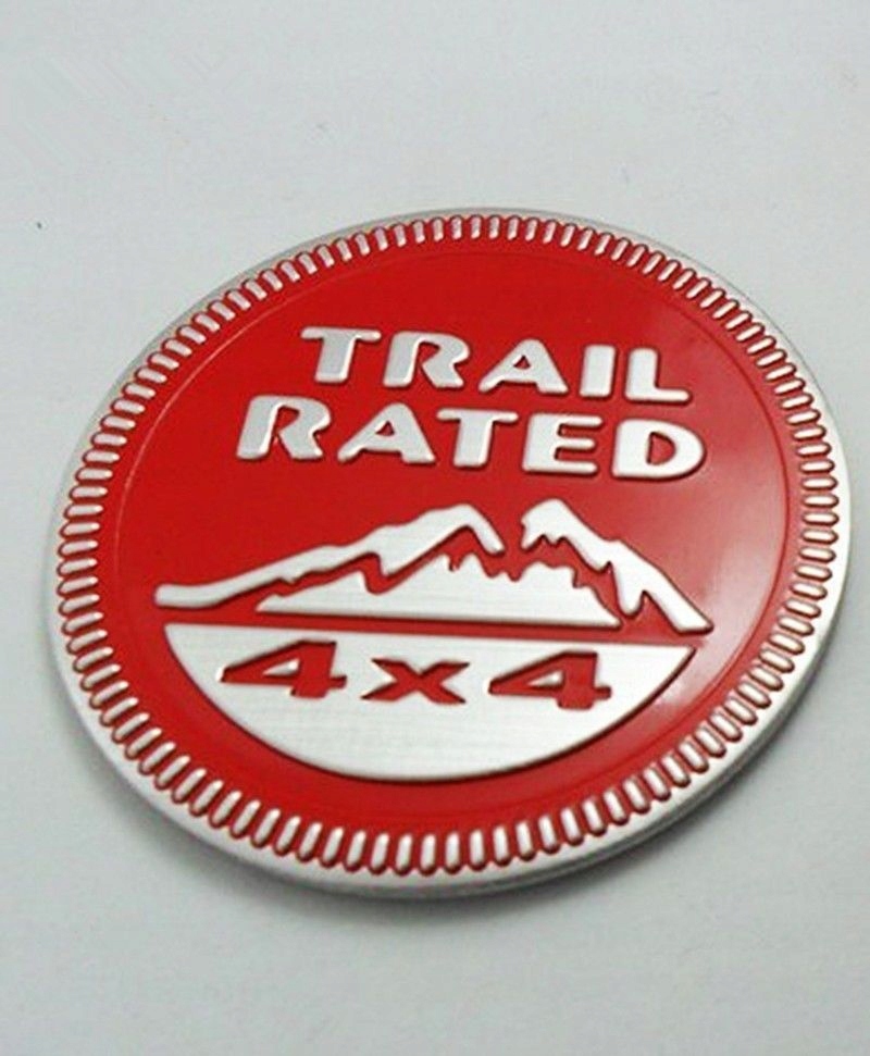 JEEP LOGO EMBLEMAT ZNACZEK 60MM TRAIL RATED METAL - 7824783759 ...