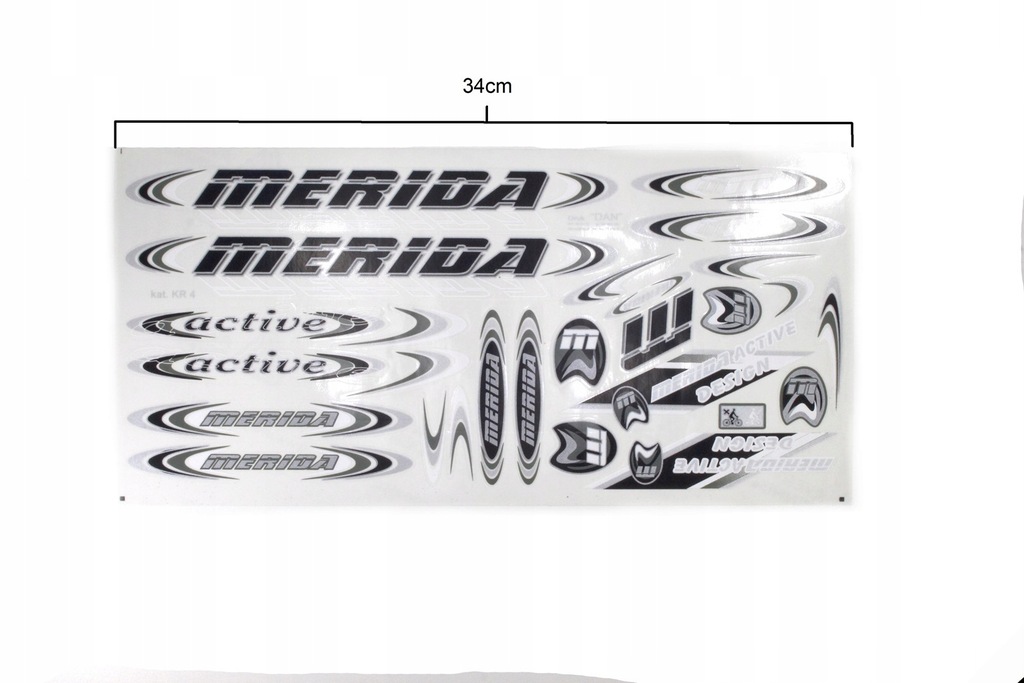 ROWER NAKLEJKA MERIDA CZARNO-SZARA 330x160mm - 12484563938 - oficjalne ...
