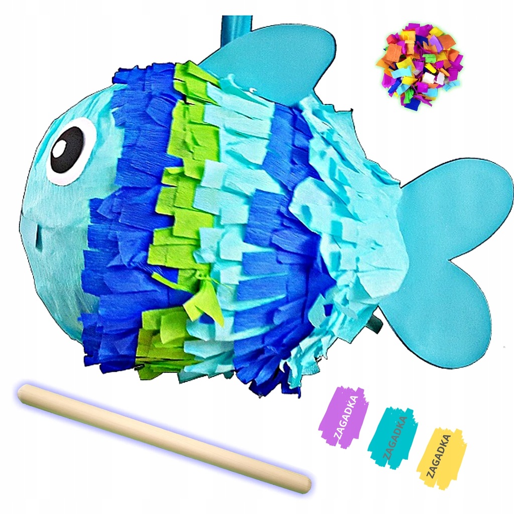 PINIATA RYBKA + GRATISY PINATA RYBA NA URODZINY - 12776348924 ...