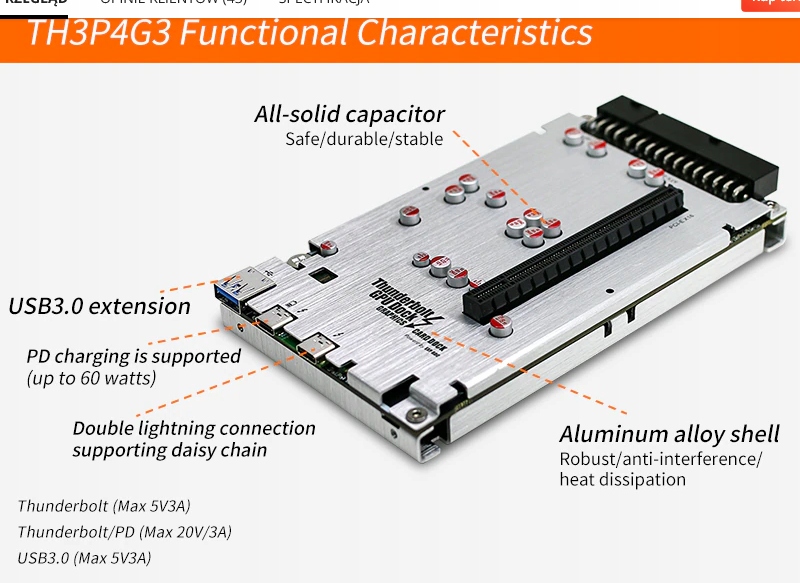 Stacja egpu EXP GDC TH3P4G3 thunderbolt 3 / 4 - 13006321744 - oficjalne ...