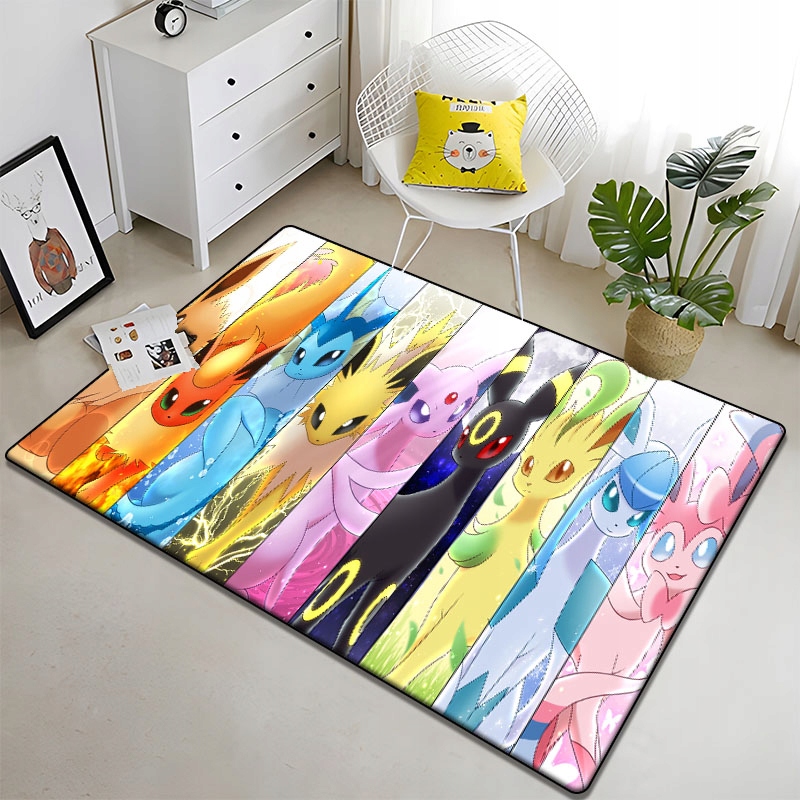 Dywan kwadratowy Cartoon Pikachu Carpet Living r - 13218634309 ...