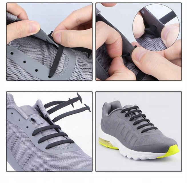 Купить Шнурки силиконовые без завязывания, 16 шт - Белый: отзывы, фото ...