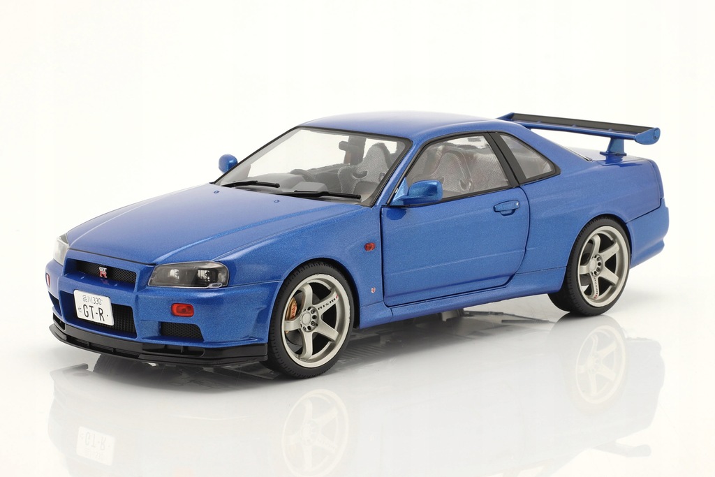 Nissan Skyline GT-R GTR (R34) R34 1999 Bayside Blue Solido 1:18 ...