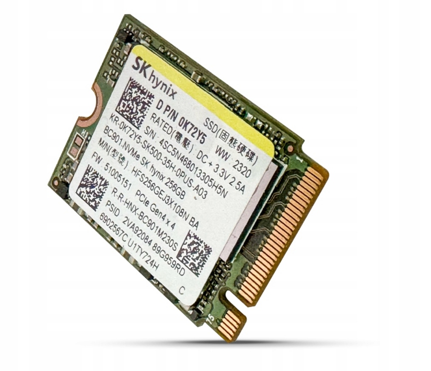 DYSK SSD SK Hynix BC901 256GB PCIe Gen4x4 NVMe M.2 2230 NVME STEAM DECK ...