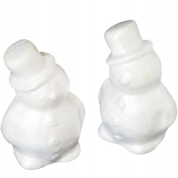 2x 2Pcs Snowman Foam Polystyrene Craft Trees Smooth for Xmas Arts ...