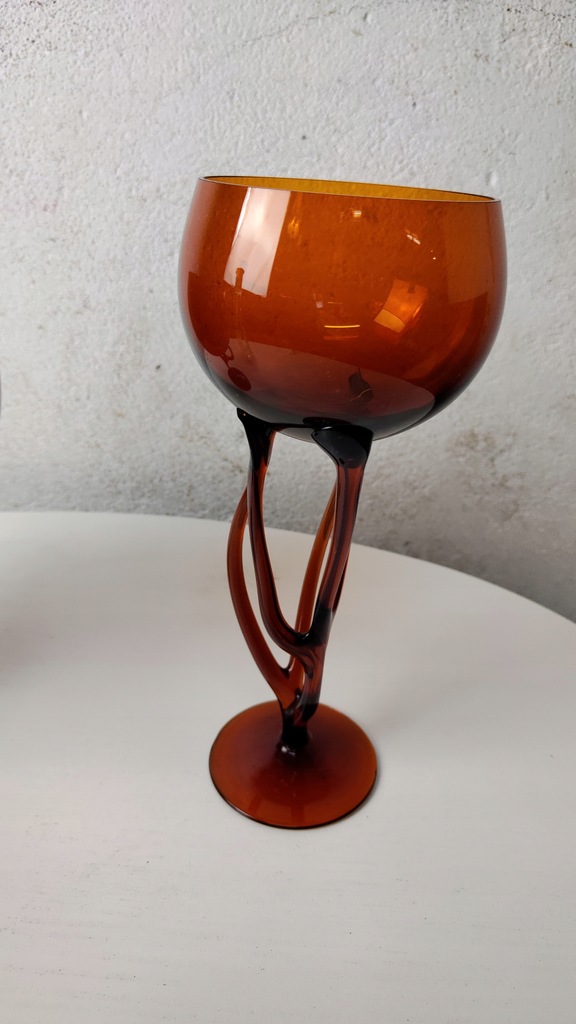 Szkło artystyczne kielich 26,5cm Makora Krosno - 13547973704 ...