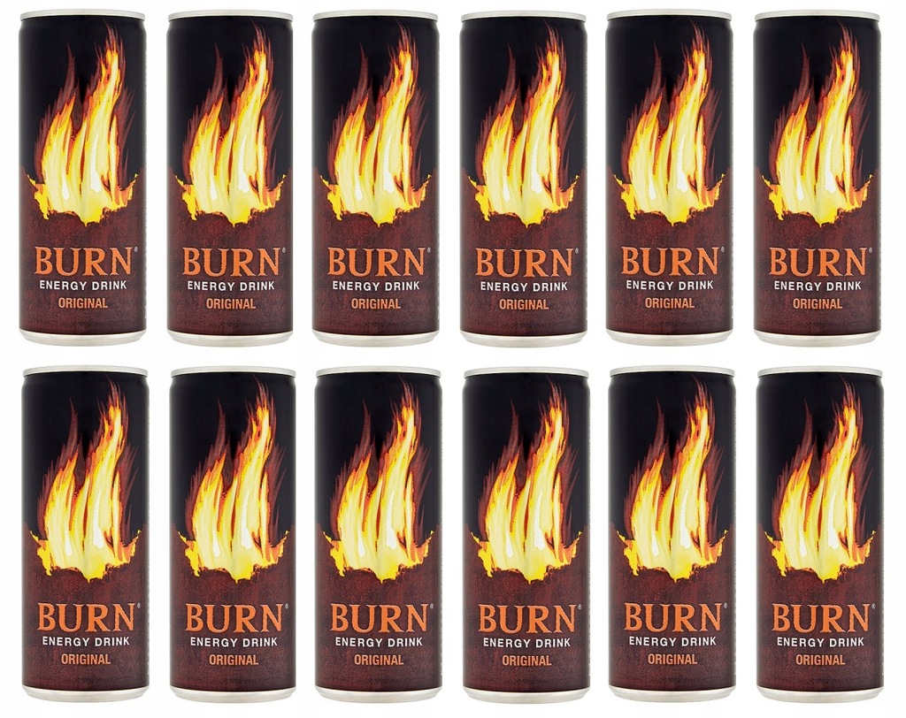 Napój energetyczny BURN ORIGINAL puszka 250ml x 12 - 12741415977 ...