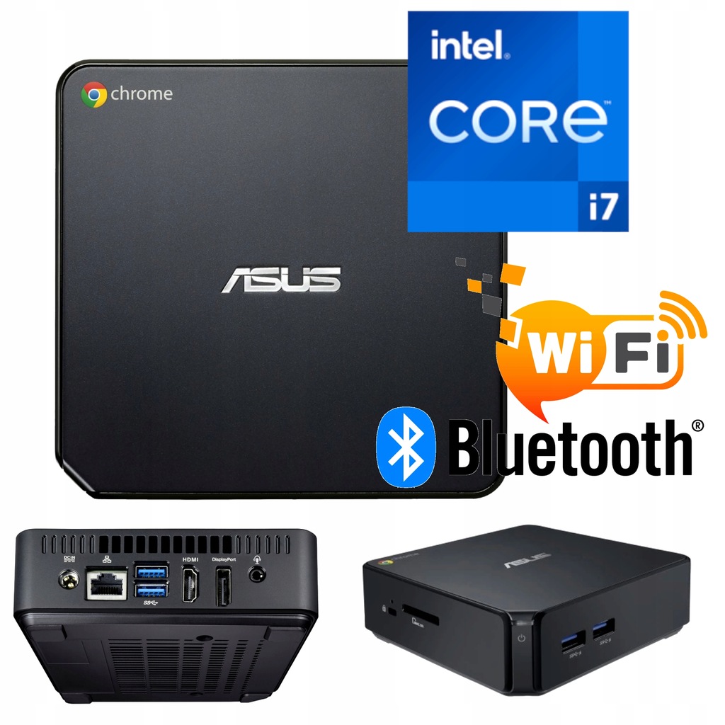 Micro Komputer Mini PC ASUS Chromebox CN60 i7-4600u 4/120SSD W10 HDMI ...