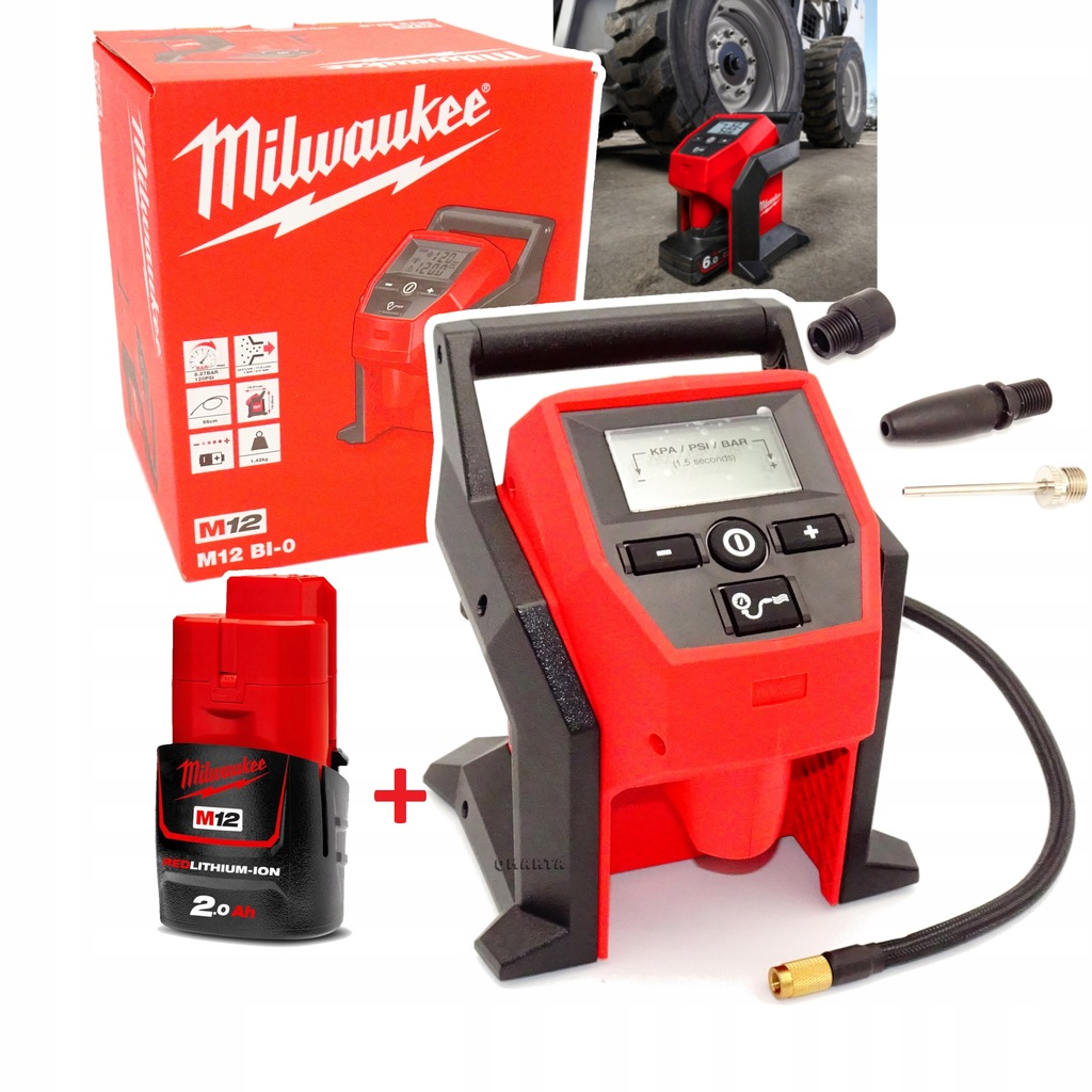 Milwaukee M12 BI-0 + 2.0 Ah KOMPRESOR 4933464124 - 12644484668 ...