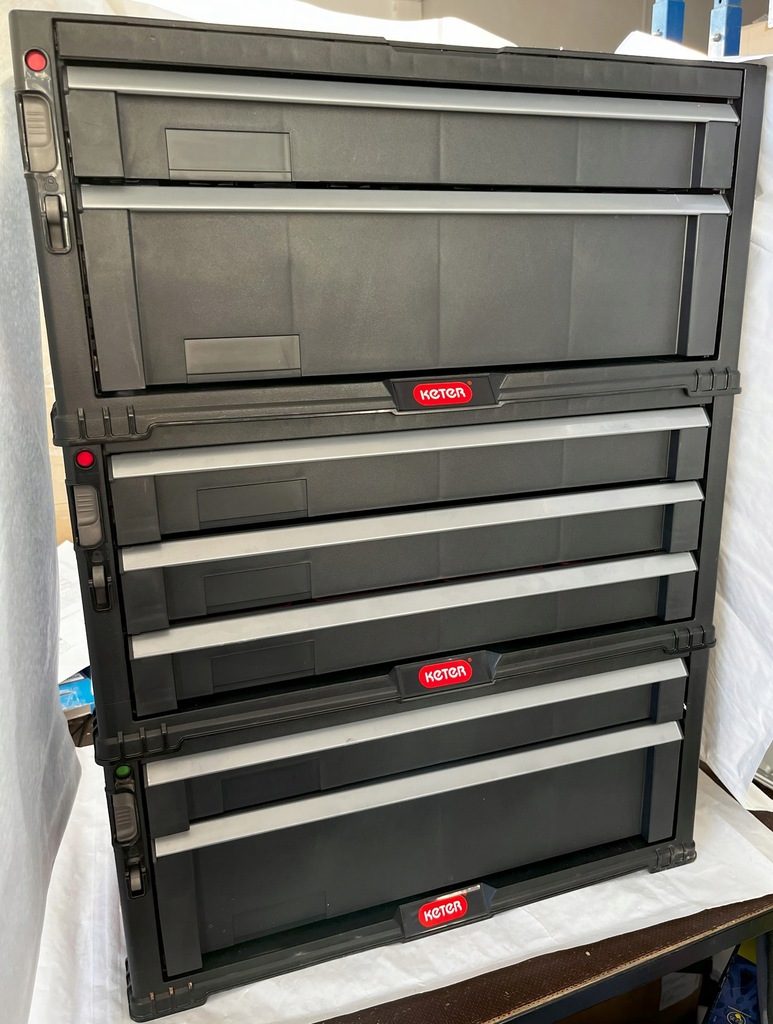 KETER wózek warsztatowy PRO series na kółkach z 7 szufladami 60x37,8x83 ...