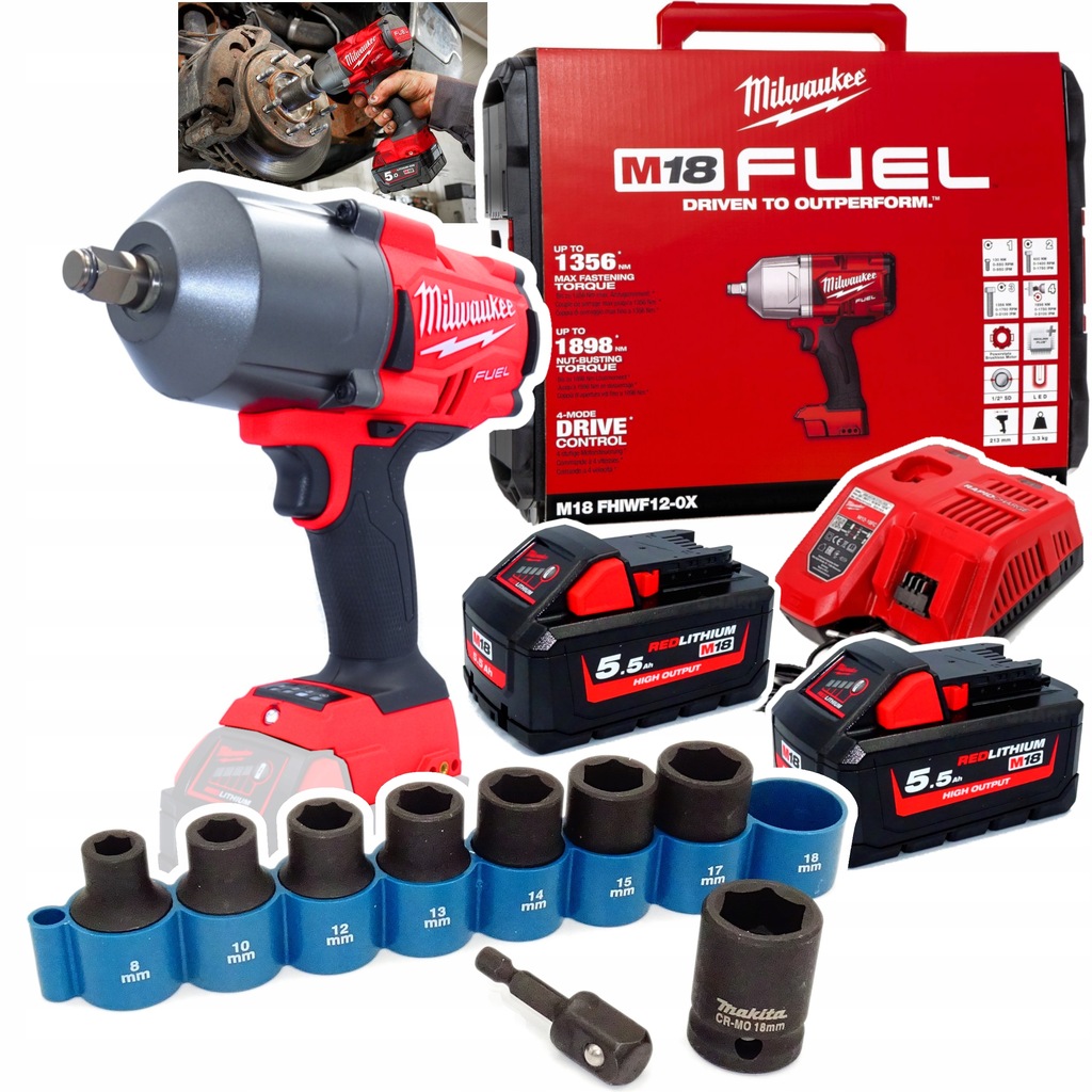 MILWAUKEE M18 FHIWF12-552X Klucz Udarowy 1898Nm - 12786218632 - oficjalne archiwum Allegro