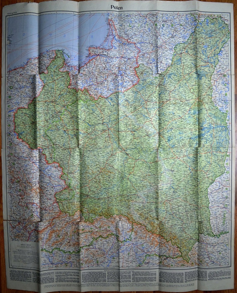 Polska przedwojenna Kresy wielka mapa orygin. 1939 - 11491150089 - oficjalne archiwum Allegro