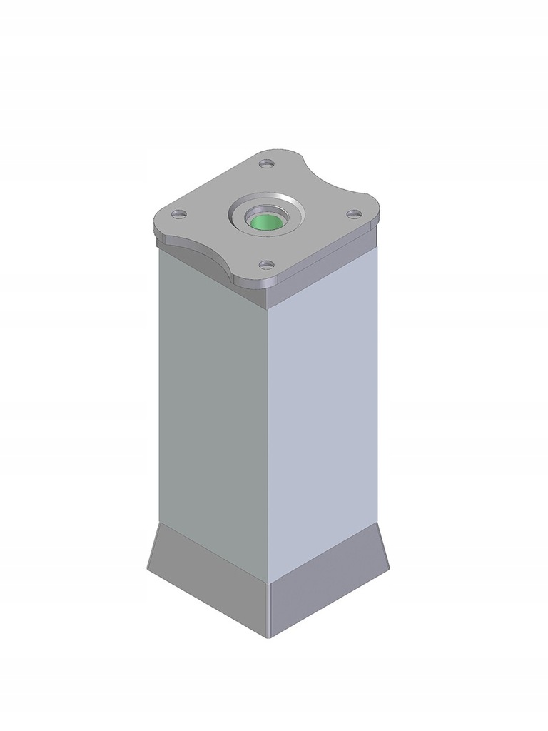 STOPKA MEBLOWA REGULOWANA 40x40 H=150MM ALUMINIUM - 10185163444 ...