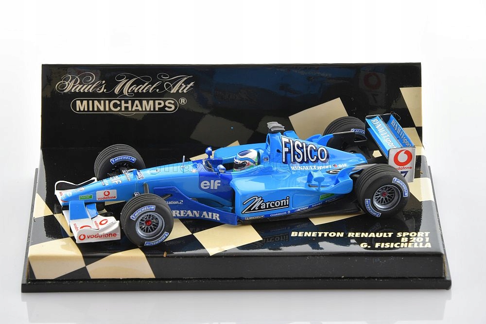 F1 BENETTON B201 Fisichella 2001 1/43 MINICHAMPS - 12434935402 - oficjalne archiwum Allegro