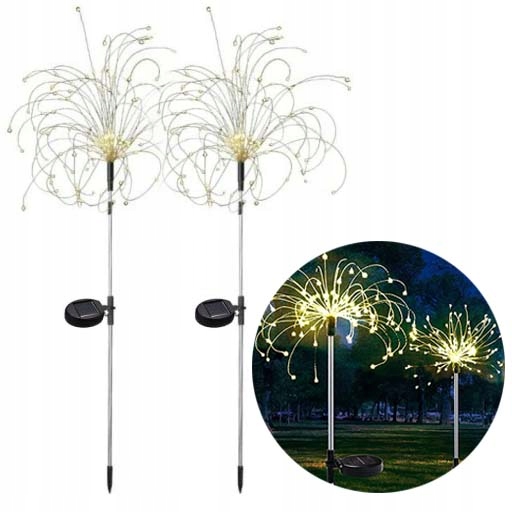 2X LAMPA SOLARNA OZDOBA OGRODOWA DMUCHAWCE 120 LED - 12177809402 - oficjalne archiwum Allegro
