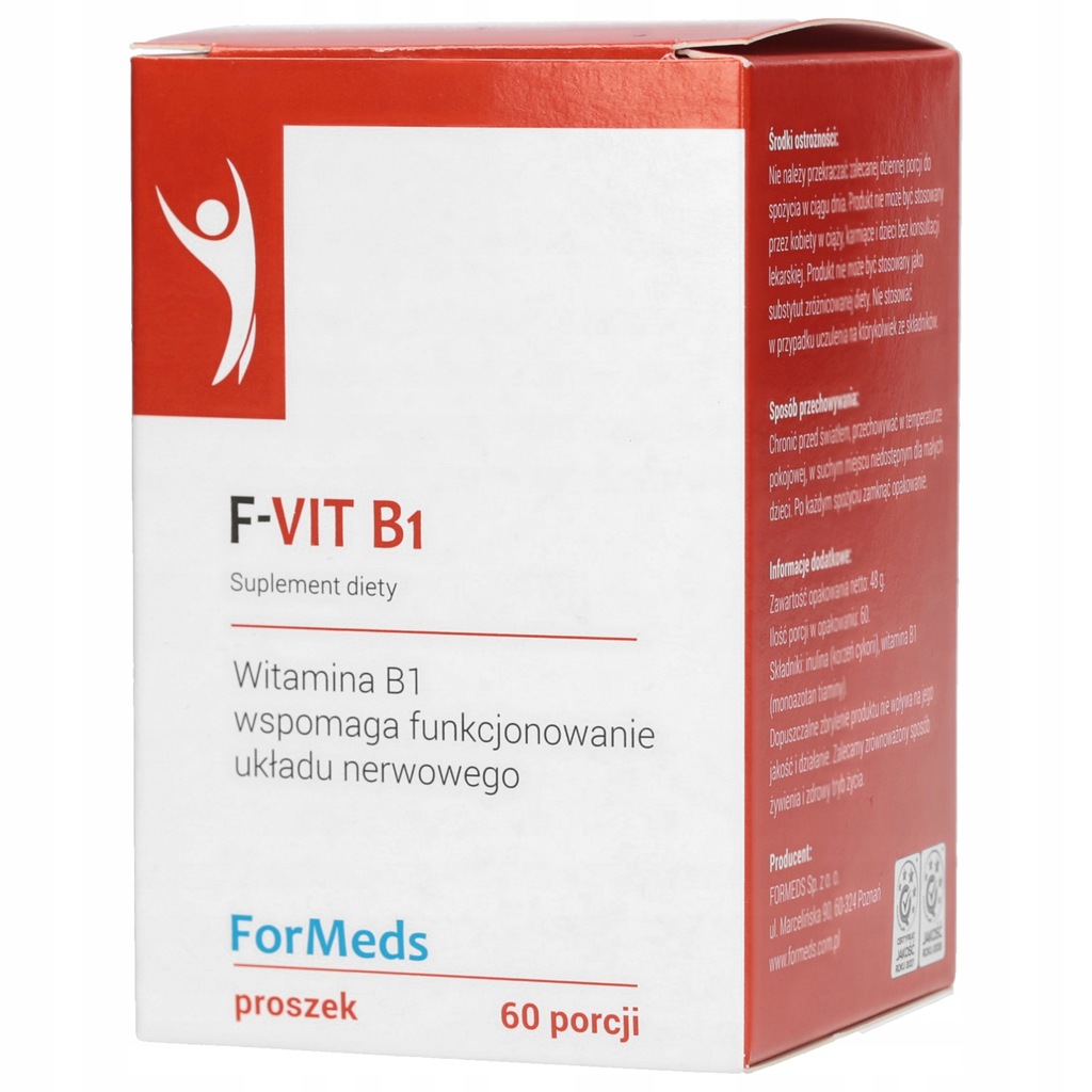 ForMeds F-VIT B1 Witamina B1 TIAMINA układ nerwowy - 9976071080 ...